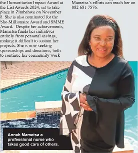 Nurse seeks support to continue making a difference - PressReader