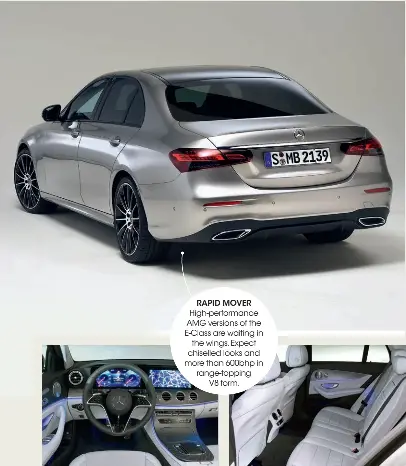 Mercedes-benz E-class Facelift for luxury saloon includes the addition of more hybrid engine ...