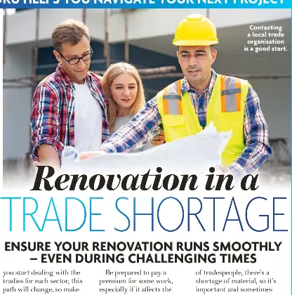 Renovation in a TRADE SHORTAGE - PressReader