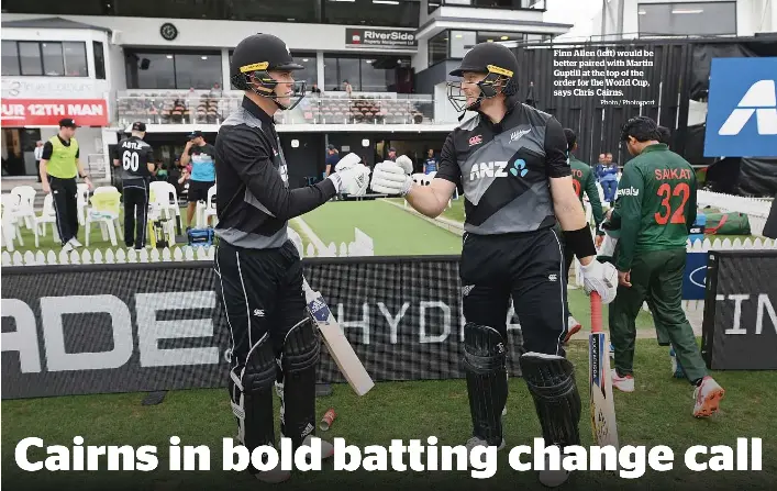 Cairns in bold batting change call - PressReader