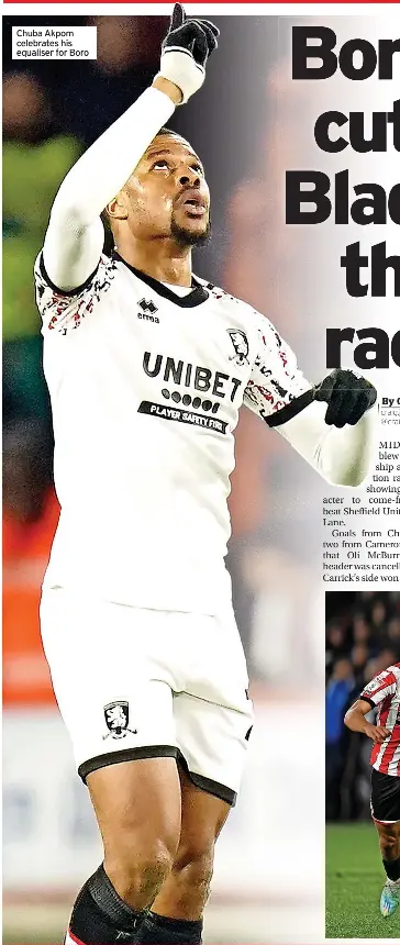 Boro show their cutting edge at Blades and blow the promotion race wide open - PressReader