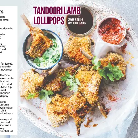 TANDOORI LAMB LOLLIPOPS - PressReader