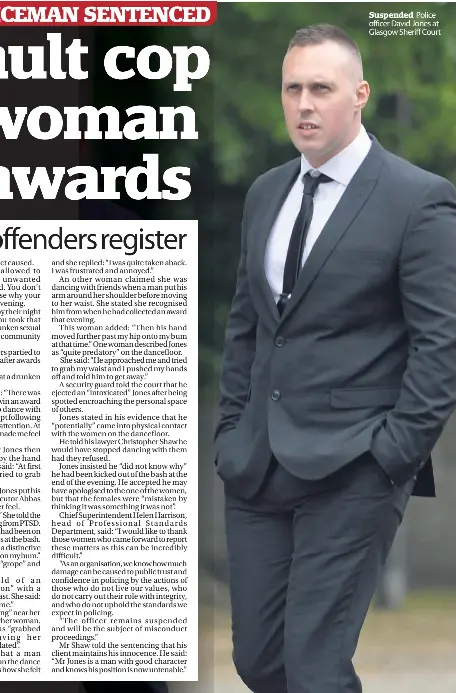 Sex assault cop groped woman at hero awards - PressReader