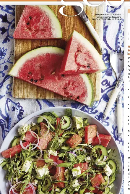 WAATLEMOEN­SLAAI MET FETA, KOMKOMMER EN KRUISEMENT - PressReader