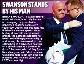 SWANSON STANDS BY HIS MAN - PressReader