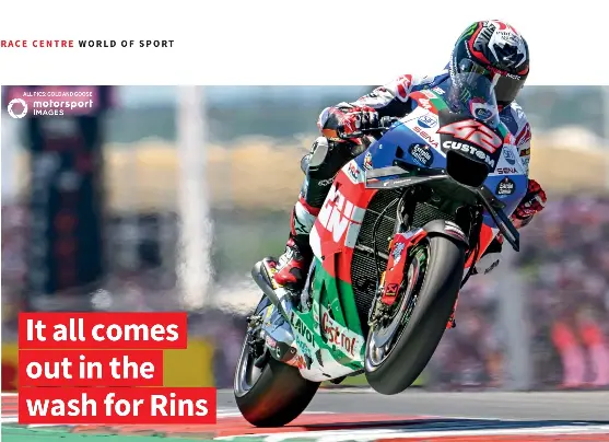 It all comes out in the wash for Rins - PressReader