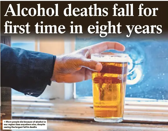 Alcohol deaths fall for first time in eight years - PressReader