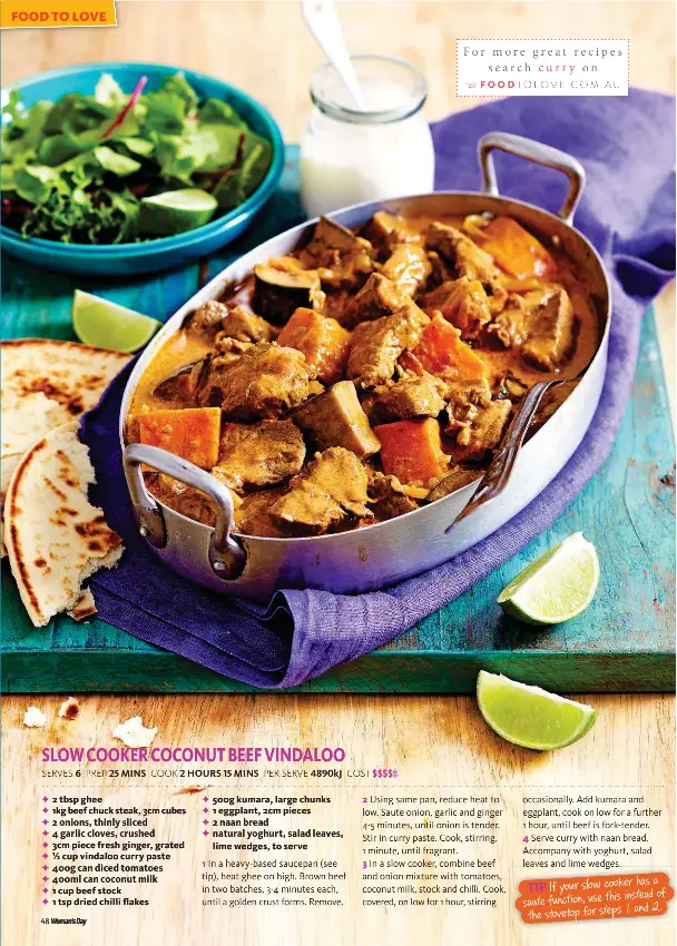 SLOW COOKER COCONUT BEEF VINDALOO - PressReader
