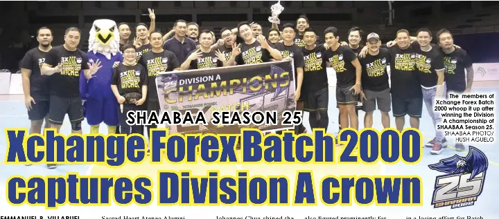 Xchange Forex Batch 2000 captures Division A crown - PressReader