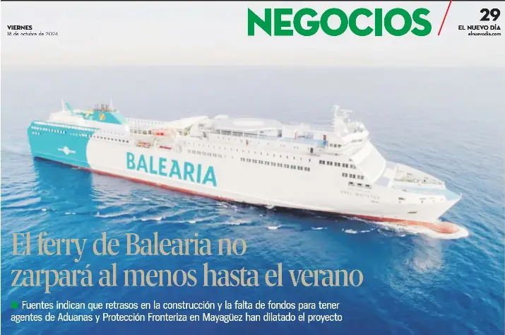 El ferry de Balearia no zarpará al menos hasta el verano - PressReader