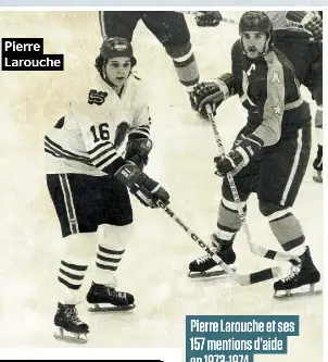 Pierre Larouche et ses 157 mentions d’aide en 1973-1974 - PressReader