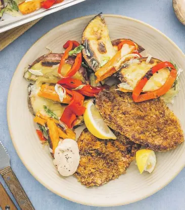 MEXICAN-STYLE BEEF SCHNITZEL WITH CHEESY KŪMARA WEDGES - PressReader