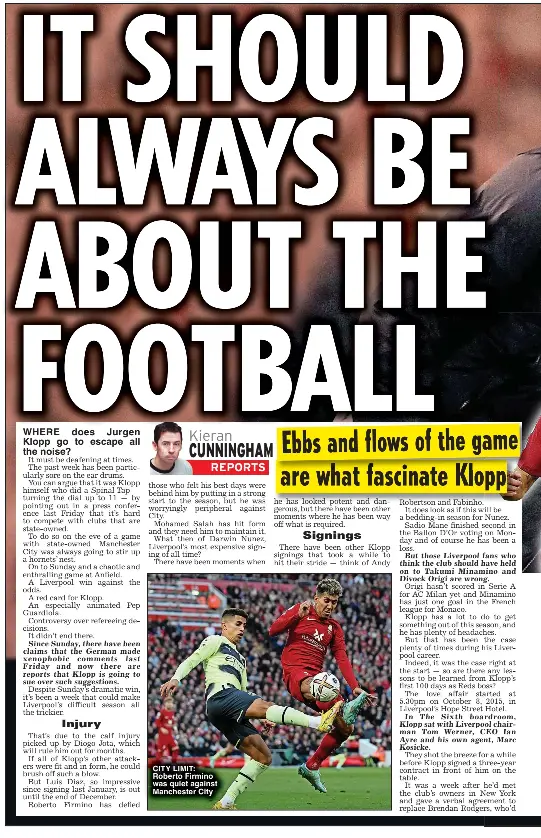 IT SHOULD ALWAYS BE ABOUT THE FOOTBALL - PressReader
