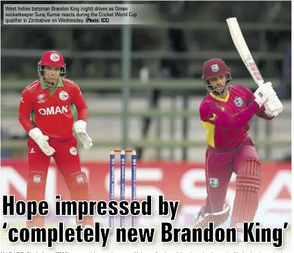 Hope impressed by ‘completely new Brandon King’ - PressReader
