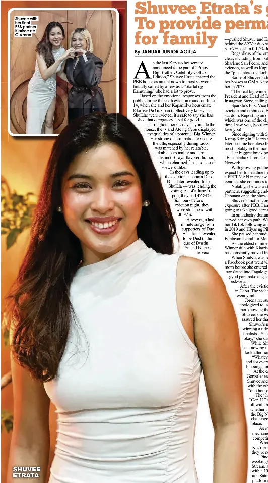 Shuvee Etrata’s goal in PBB: To provide permanent home for family - PressReader