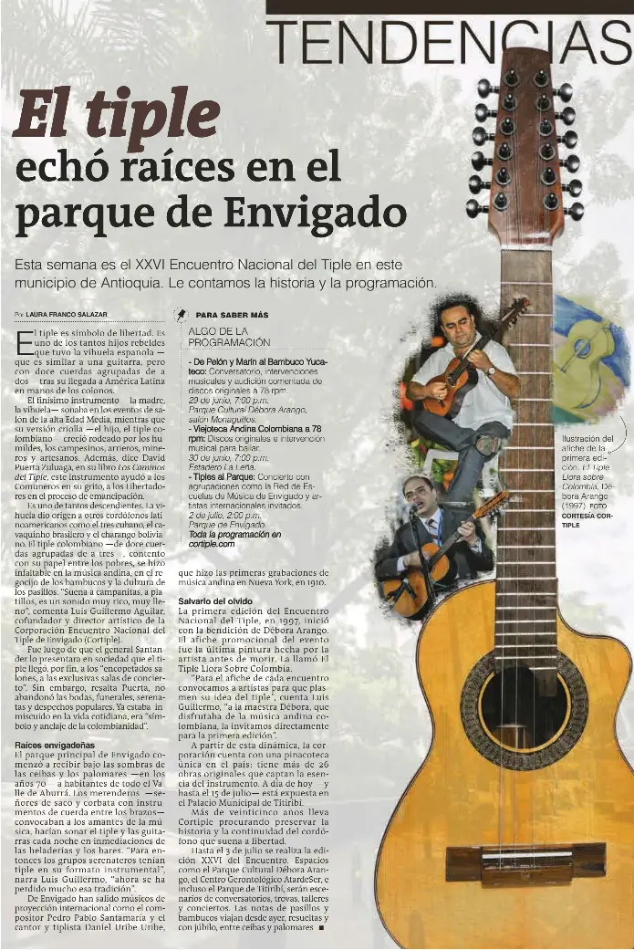 El tiple echó raíces en el parque de Envigado - PressReader