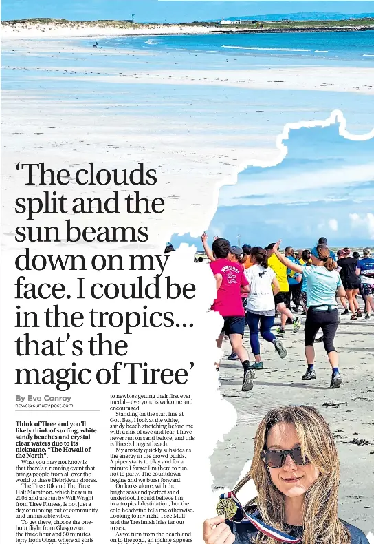 ‘The clouds split and the sun beams downonmy face. I could be in the tropics... that’s the magic ...