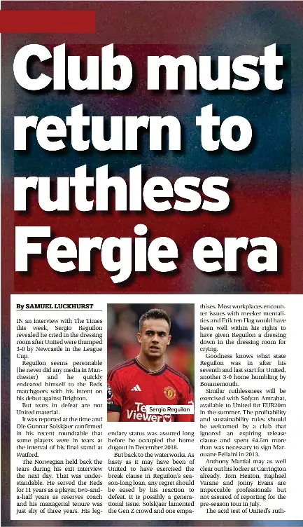 Club must return to ruthless Fergie era - PressReader