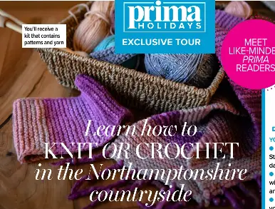 Learn how to KNIT OR CROCHET in the Northampto­nshire countrysid­e - PressReader