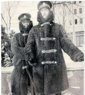 Jan. 3, 1979: Beat cops hang up thick, 11-kilogram buffalo coats for ...