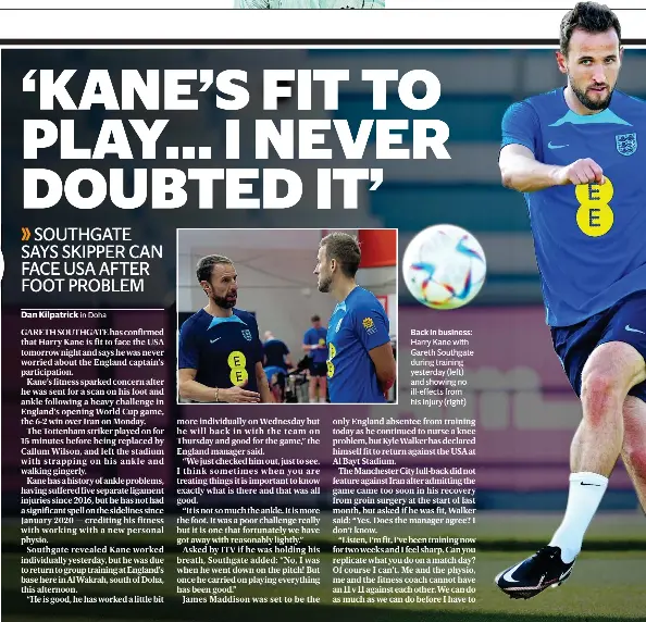 ‘KANE’S FIT TO PLAY... I NEVER DOUBTED IT’ - PressReader