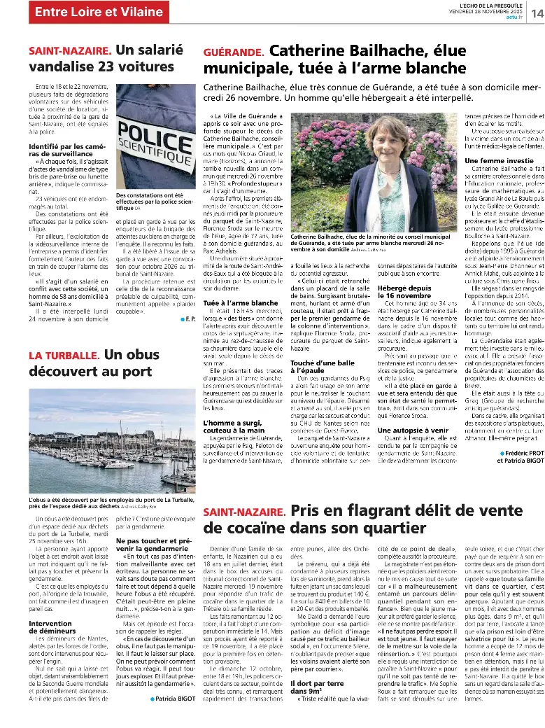 Catherine Bailhache, élue municipale, tuée à l’arme blanche - PressReader