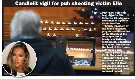 Candlelit vigil for pub shooting victim Elle - PressReader