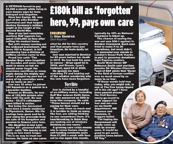 £180k bill as ‘forgotten’ hero, 99, pays own care - PressReader