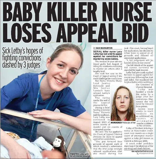 BABY KILLER NURSE LOSES APPEAL BID - PressReader