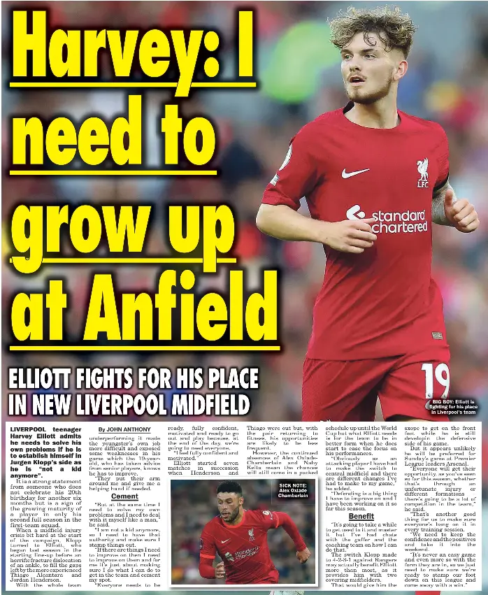 Harvey: I need to grow up at Anfifield - PressReader