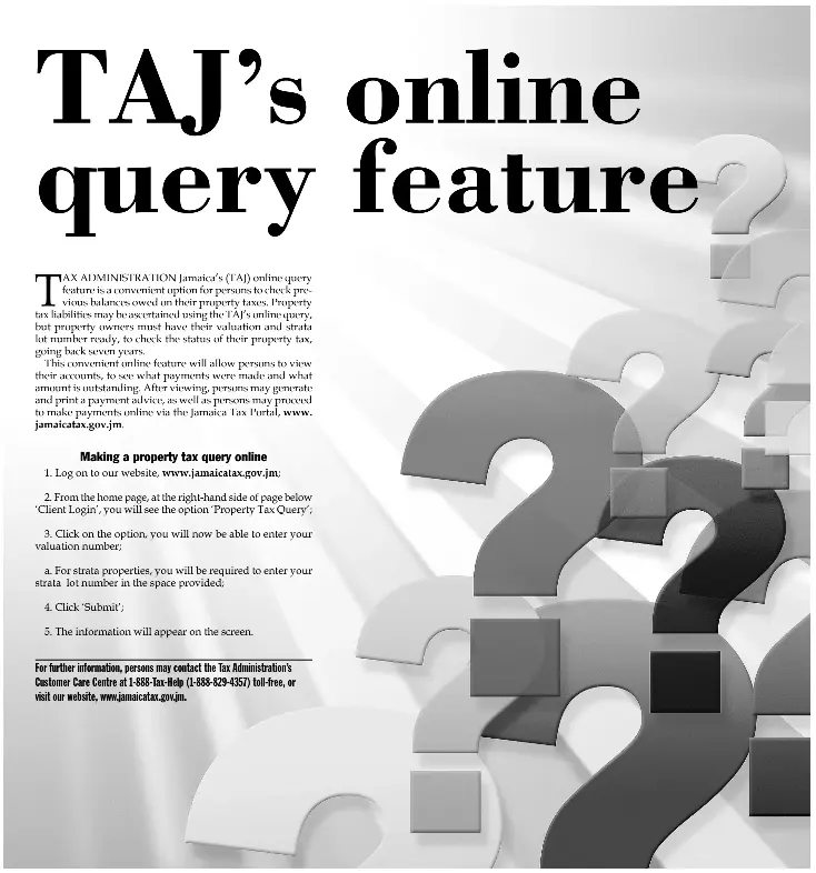 TAJ’s online query feature - Jamaica Gleaner (2023-04-21)
