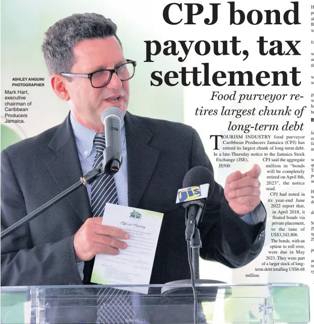 CPJ bond payout, tax settlement - PressReader