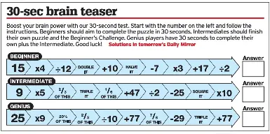 30-sec brain teaser - PressReader