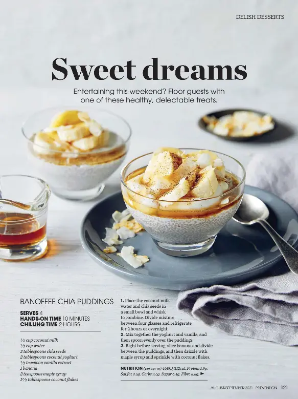 Sweet dreams Wow dinner guests with these healthy, delectable treats ...