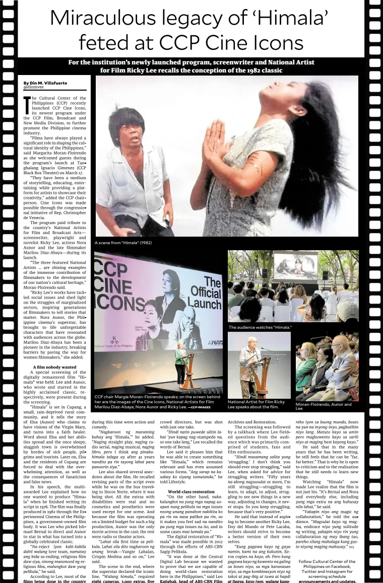 Miraculous legacy of ‘Himala’ feted at CCP Cine Icons - PressReader