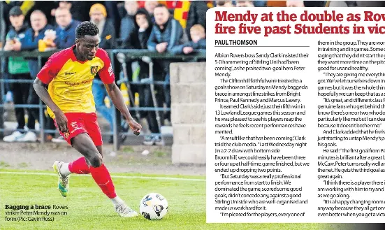 Mendy at the double as Rovers fire five past Students in victory ...