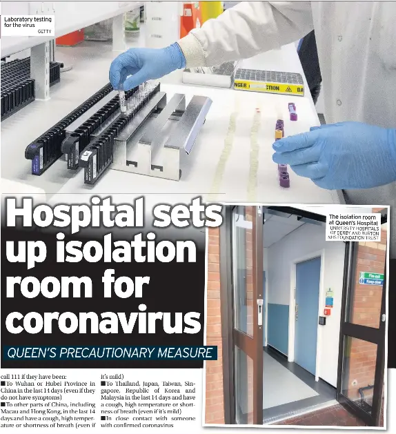 Hospital sets up isolation room for coronaviru­s - PressReader