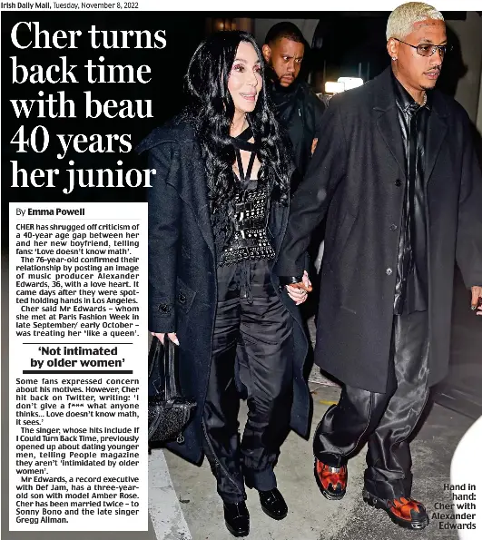 Cher turns back time with beau 40 years her junior - PressReader