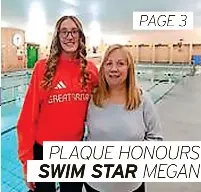PLAQUE HONOURS SWIM STAR MEGAN - PressReader