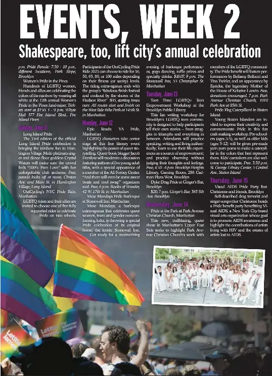 EVENTS, WEEK 2 Shakespear­e, too, lift city’s annual celebratio­n - PressReader