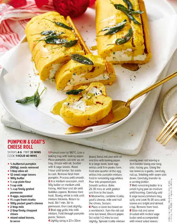 PUMPKIN & GOAT’S CHEESE ROLL - PressReader