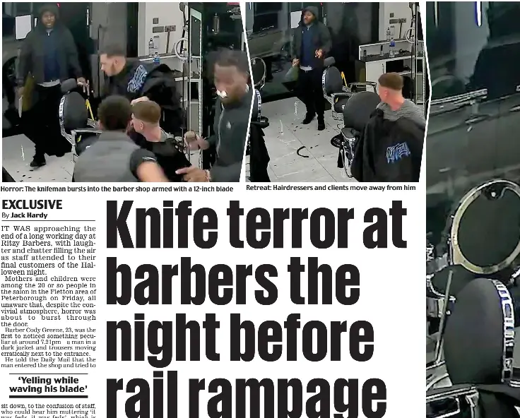 Knife terror at barbers the night before rail rampage - PressReader