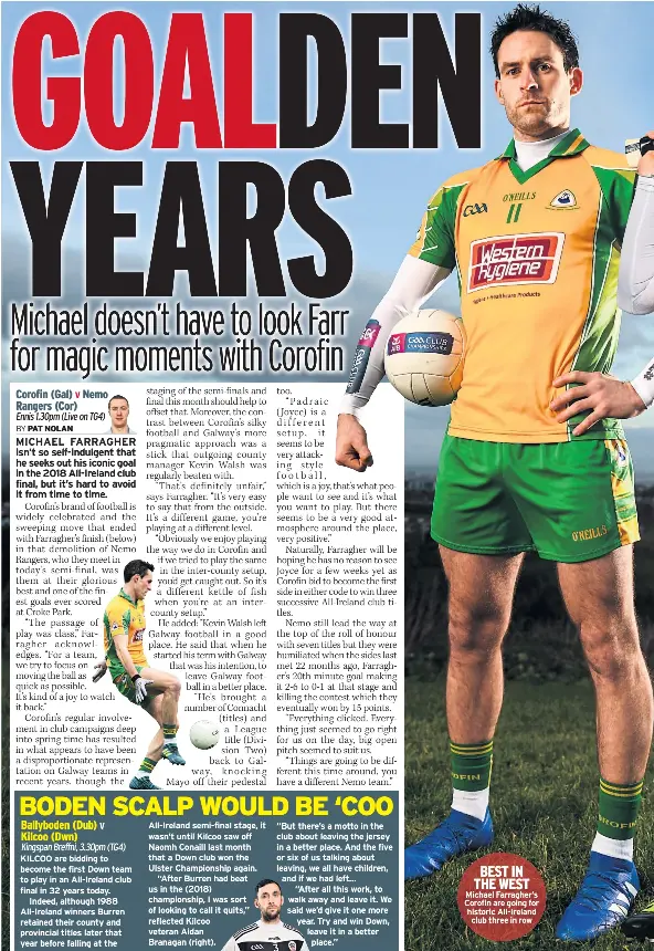 GOALDEN YEARS Michael doesn’t have to look Farr for magic moments with ...