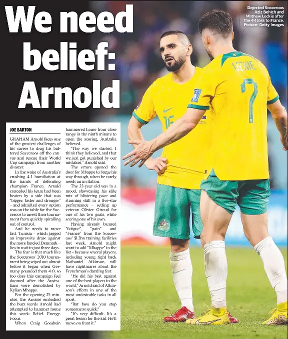 We need belief: Arnold - PressReader