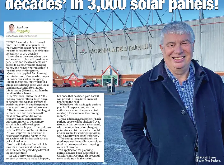 CREWE’S ‘BIGGEST INVESTMENT FOR DECADES’ IN 3,000 SOLAR PANELS ...