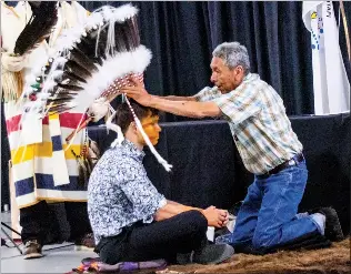 Olympian honoured with headdress transfer - PressReader