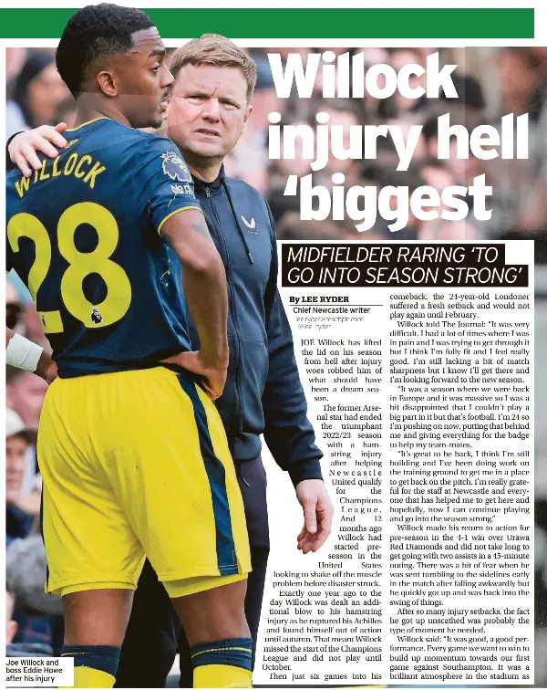 Willock lifts lid on injury hell and England ‘biggest aspiration’ - PressReader