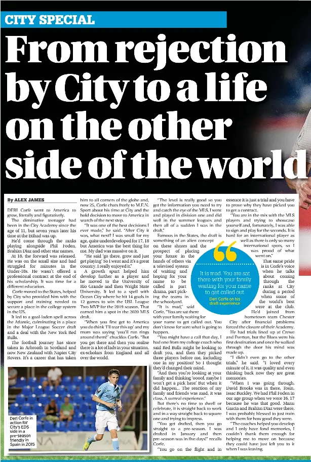 From rejection by City to a life on the other side of the world - PressReader