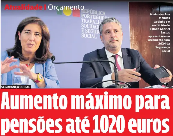 Aumento máximo para pensões até 1020 euros - PressReader