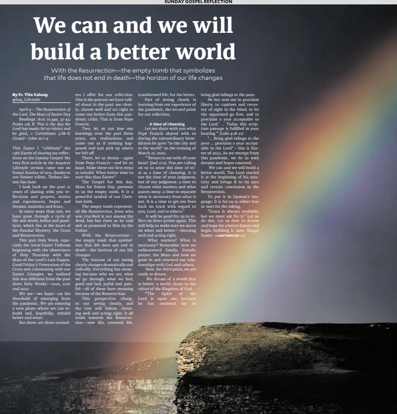 We can and we will build a better world - PressReader